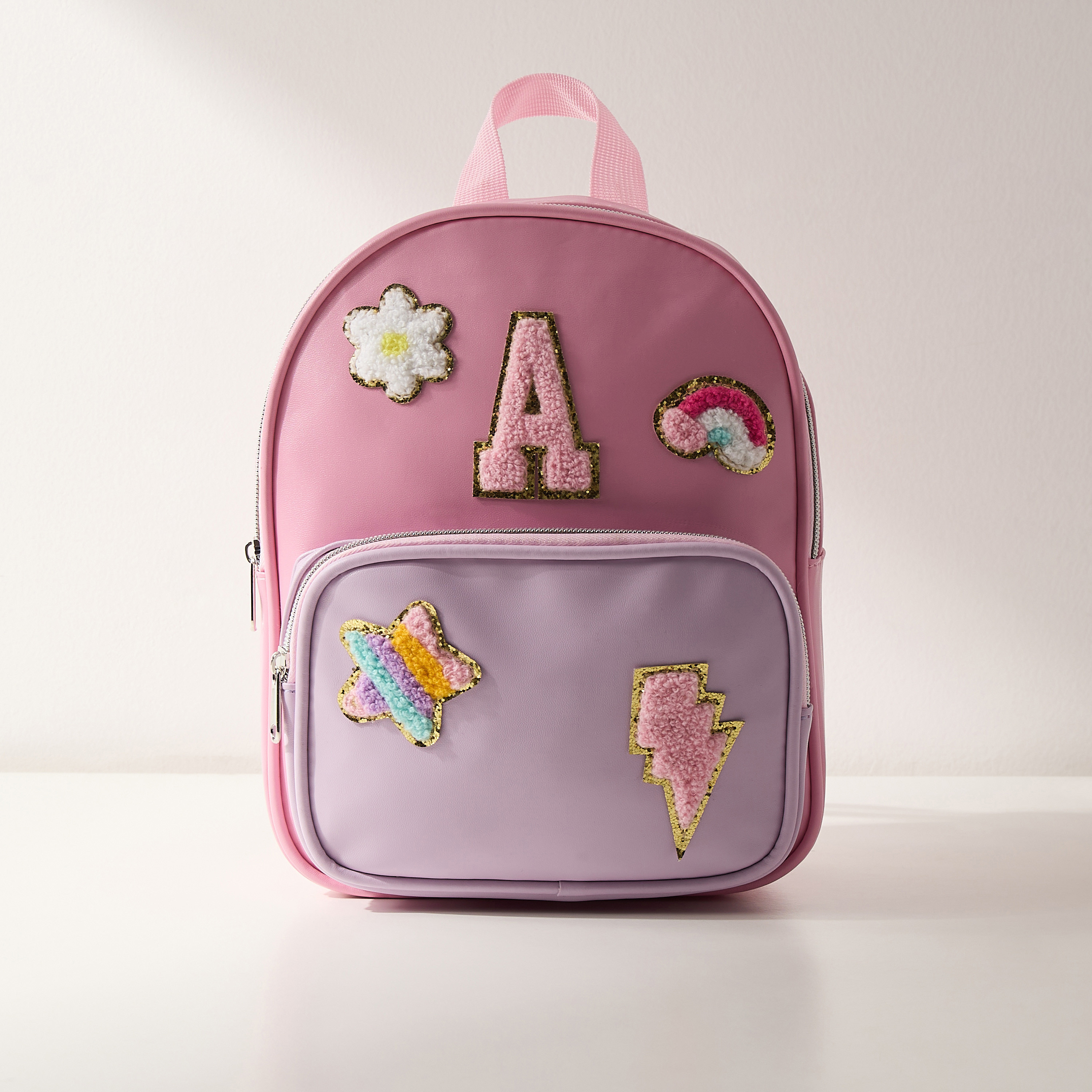 Shop Applique Detail Backpack with Zip Closure Online | Max UAE