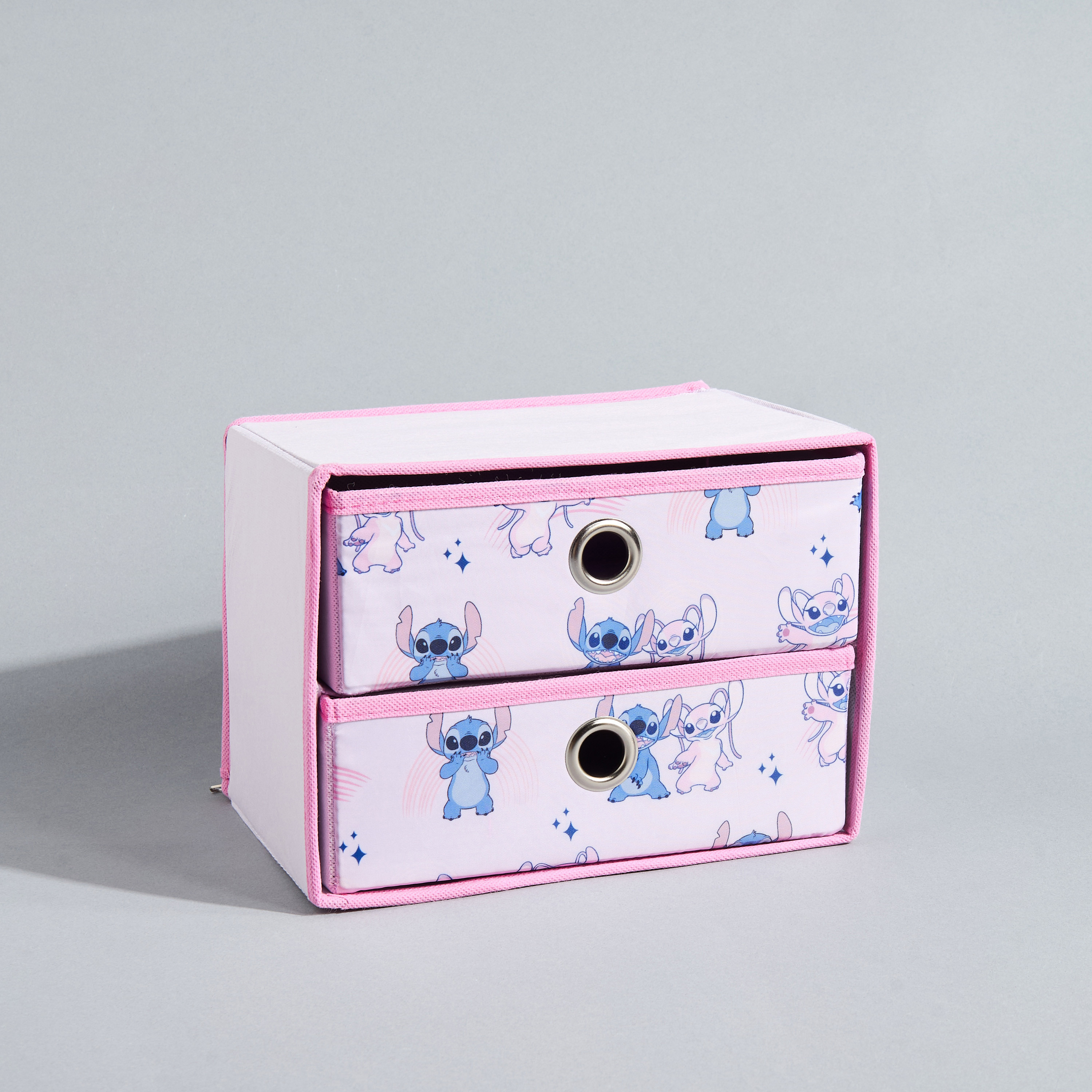 Shop Stitch Print 2-Drawer Storage Box - 24x18x81 cm Online | Max Kuwait
