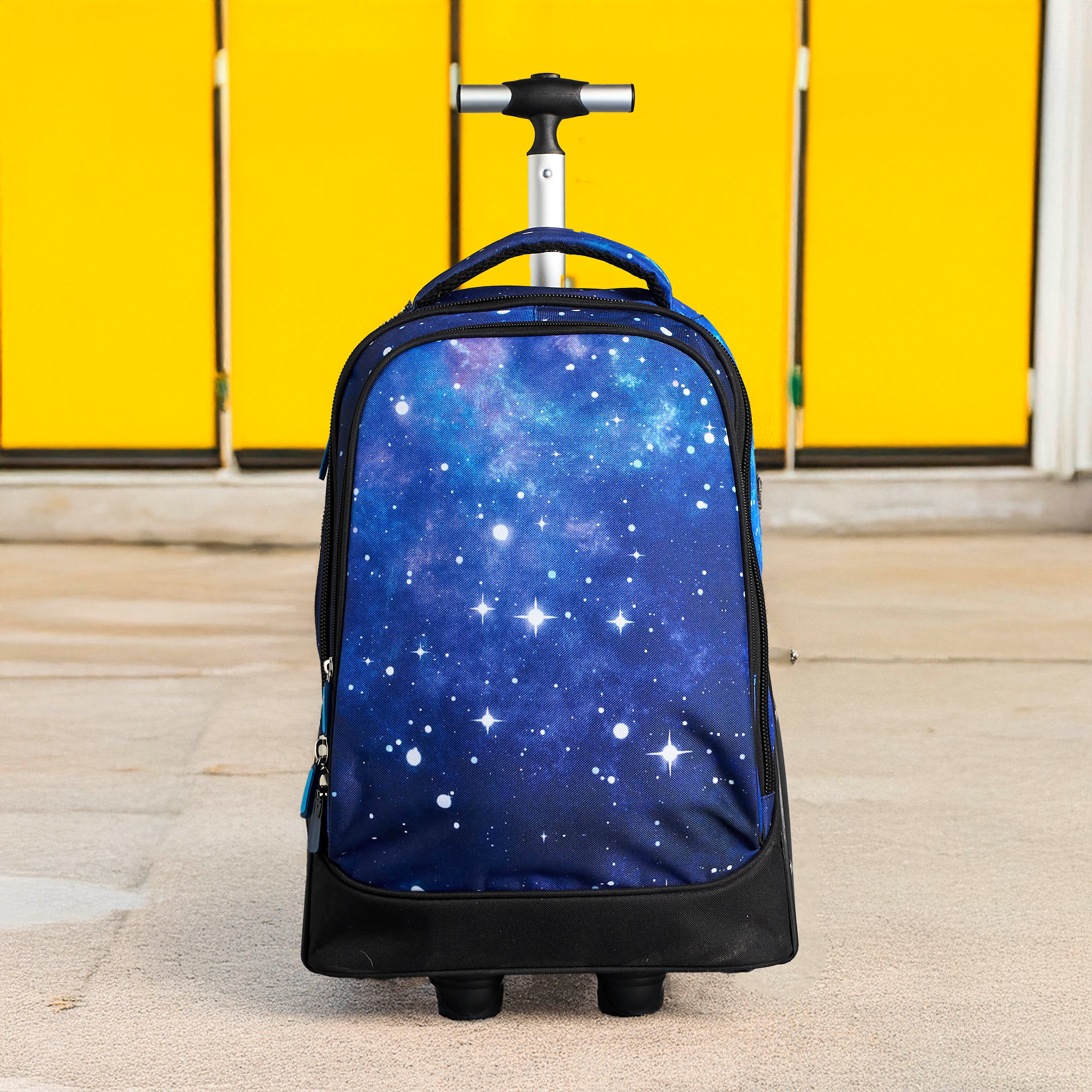 Shop Printed Trolley Backpack with Retractable Handle Online | Max Kuwait