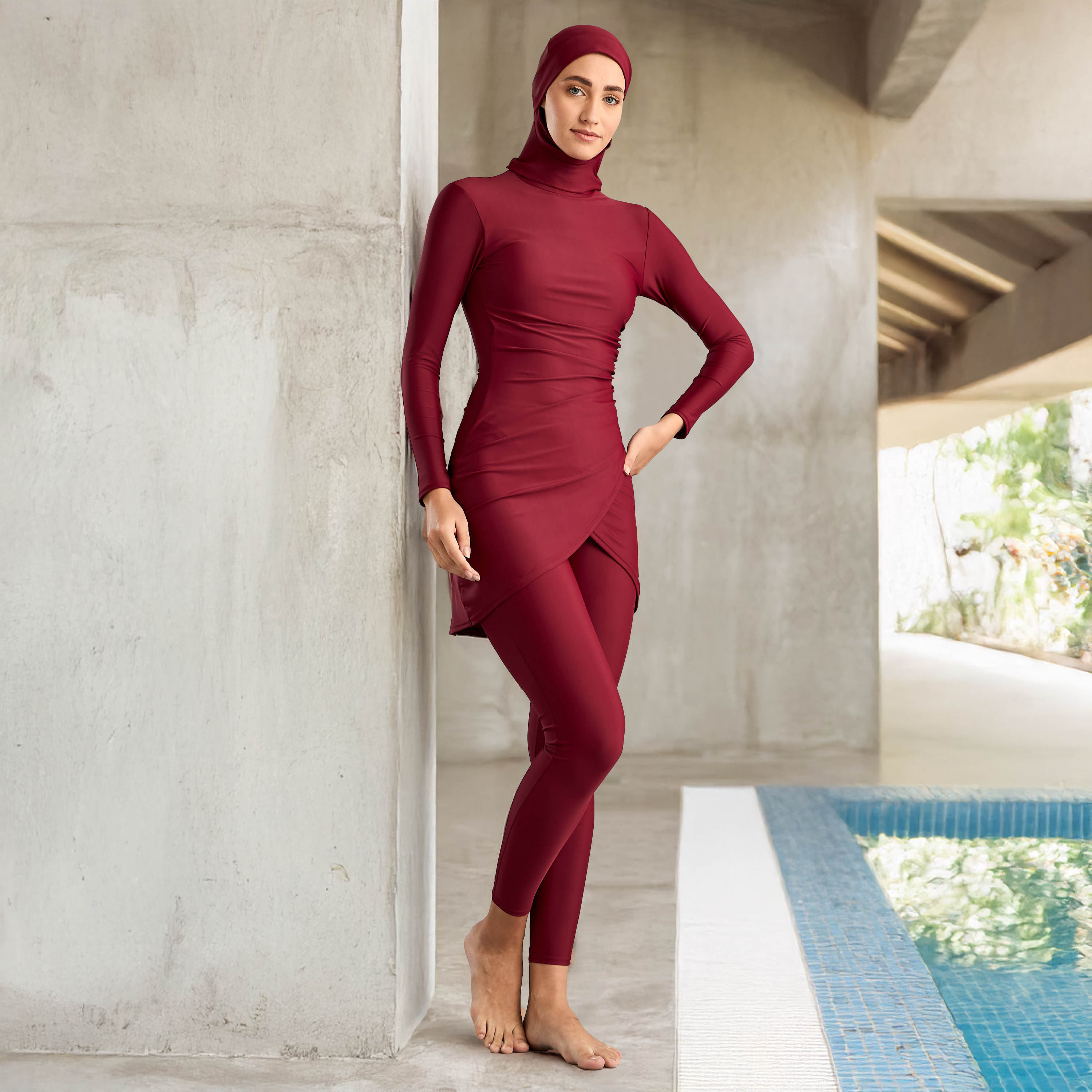 Shop Plain 3-Piece Burkini Set Online | Max Kuwait