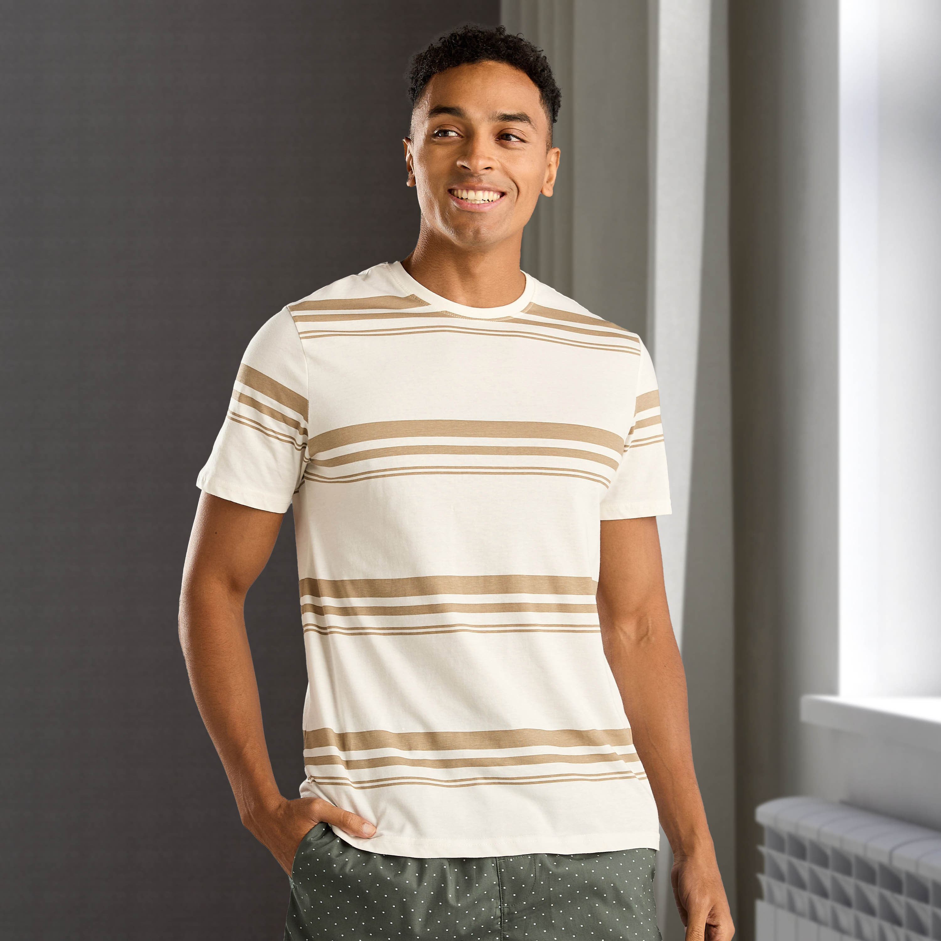 Shop Striped Jersey T-shirt Online | Max Kuwait