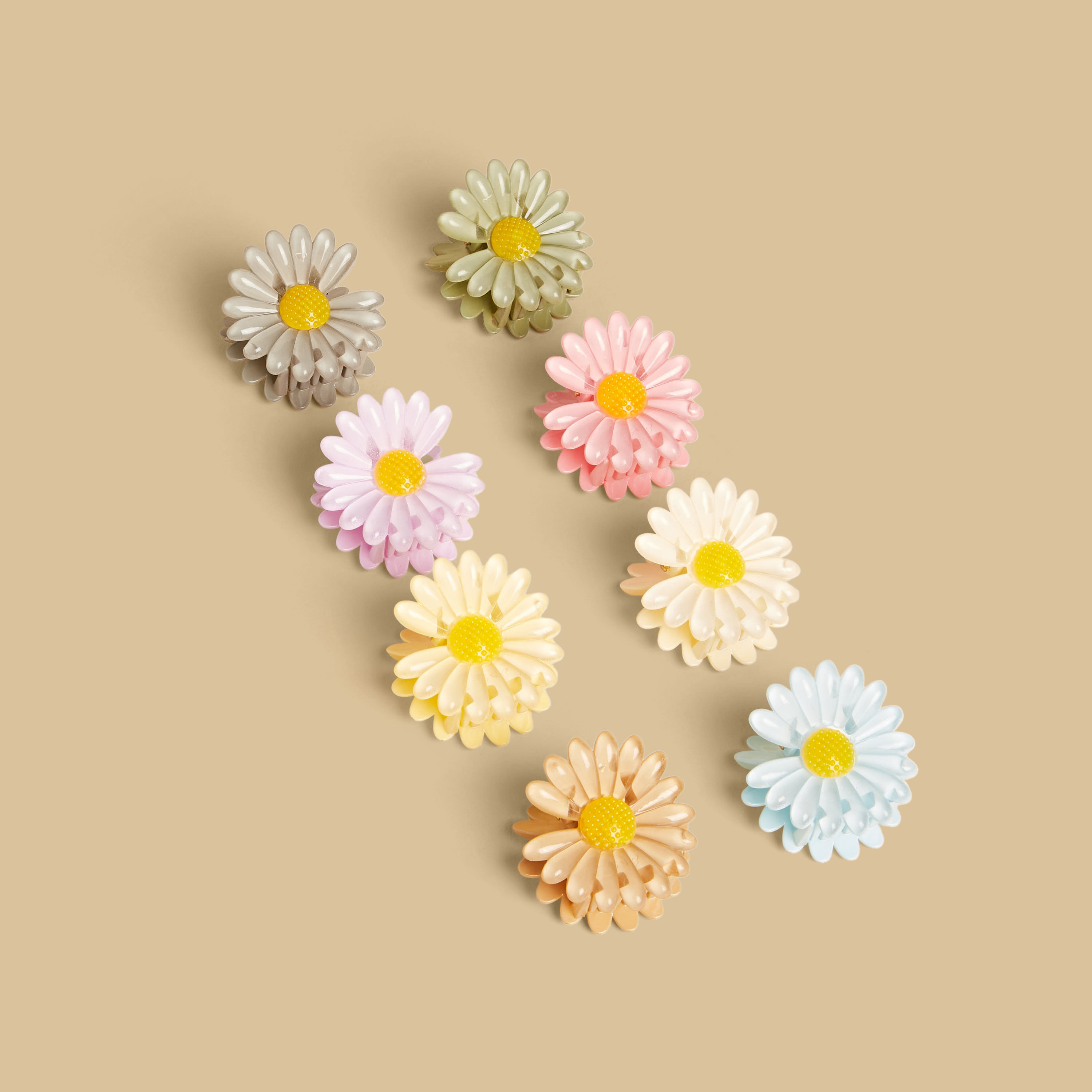 Shop Pack of 8 - Floral Hair Clamp Online | Max UAE