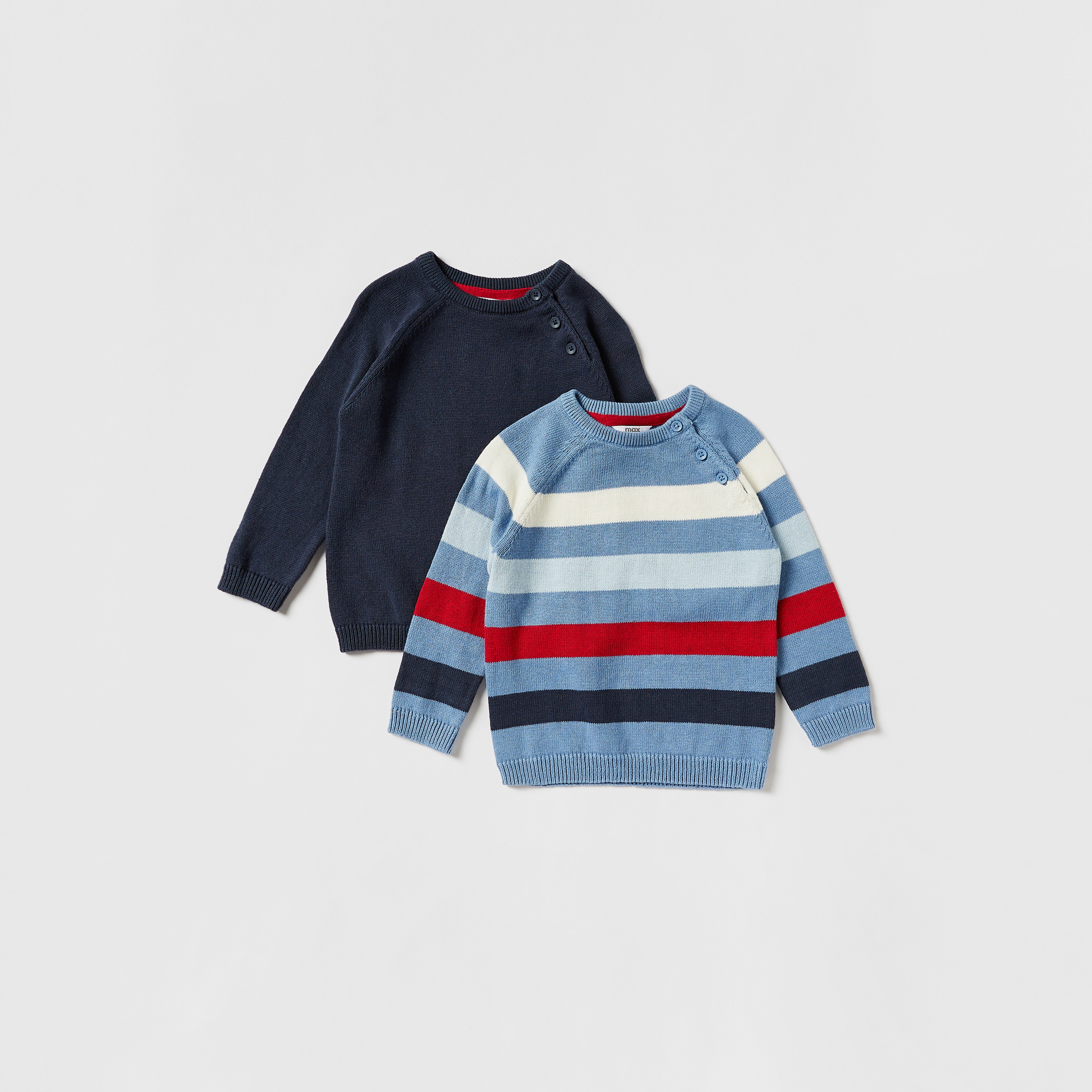 Shop Pack of 2 - Assorted Sweater with Long Sleeves and Button Closure ...