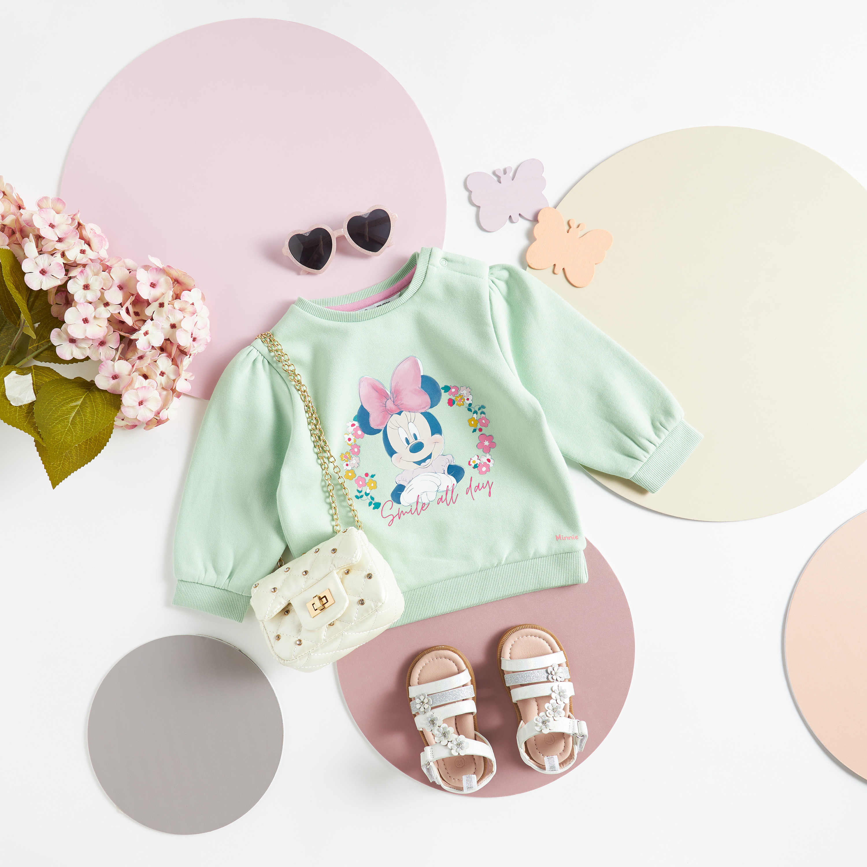 Shop Minnie Mouse Slogan Print Better Cotton Sweatshirt Online | Max Egypt