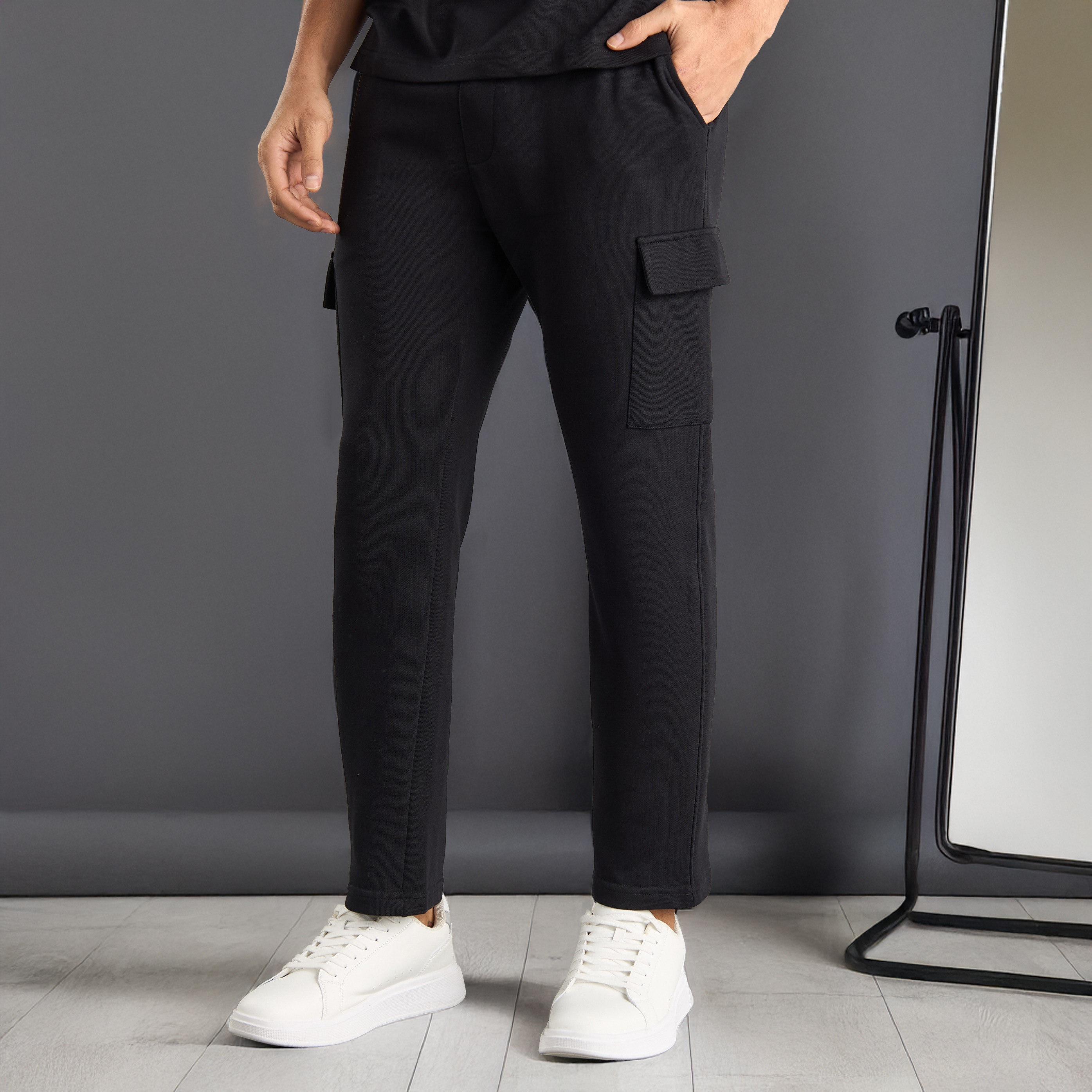 Shop Plain Regular Fit Better Cotton Cargo Joggers Online | Max UAE