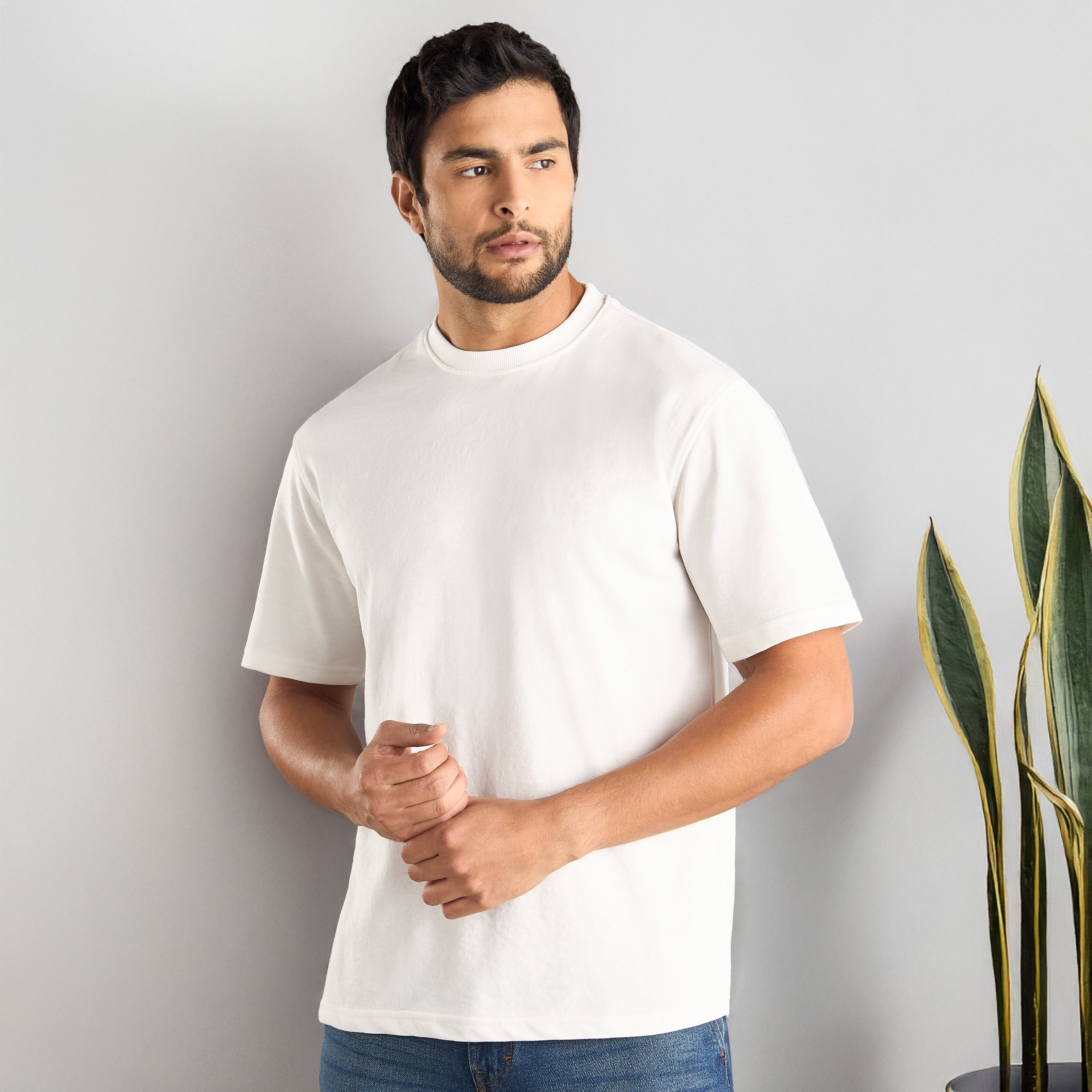 Shop Plain Oversized Better Cotton T-shirt Online | Max KSA