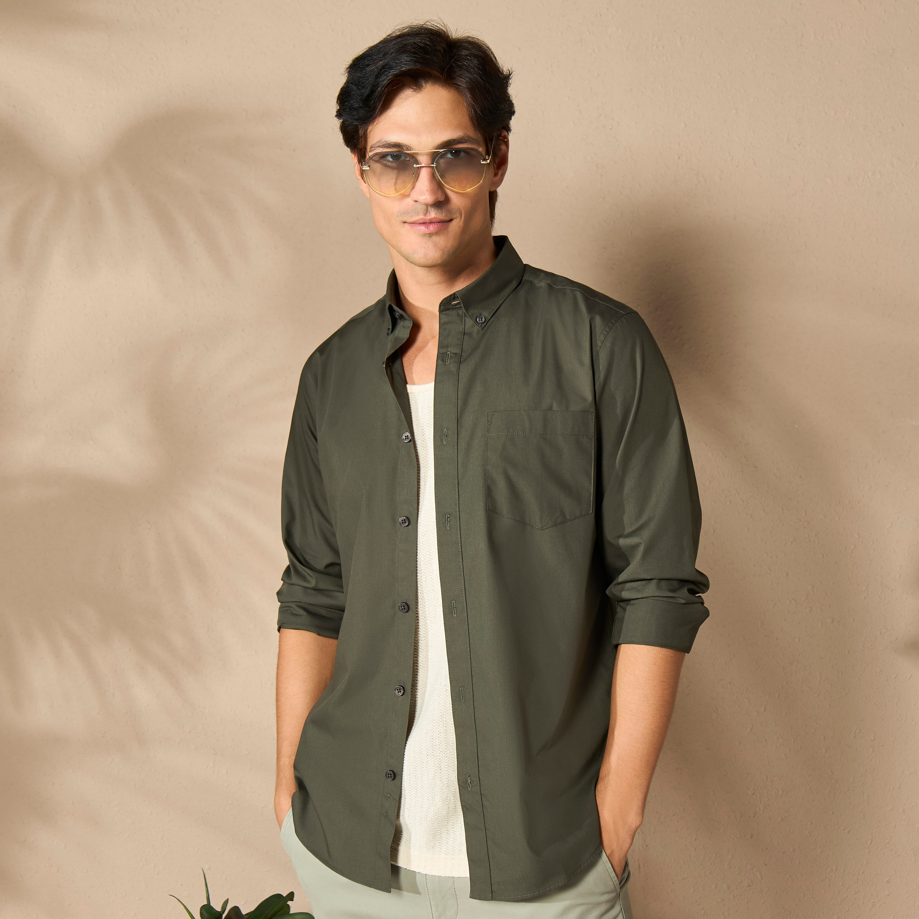 Shop Plain Better Cotton Shirt Online | Max Kuwait