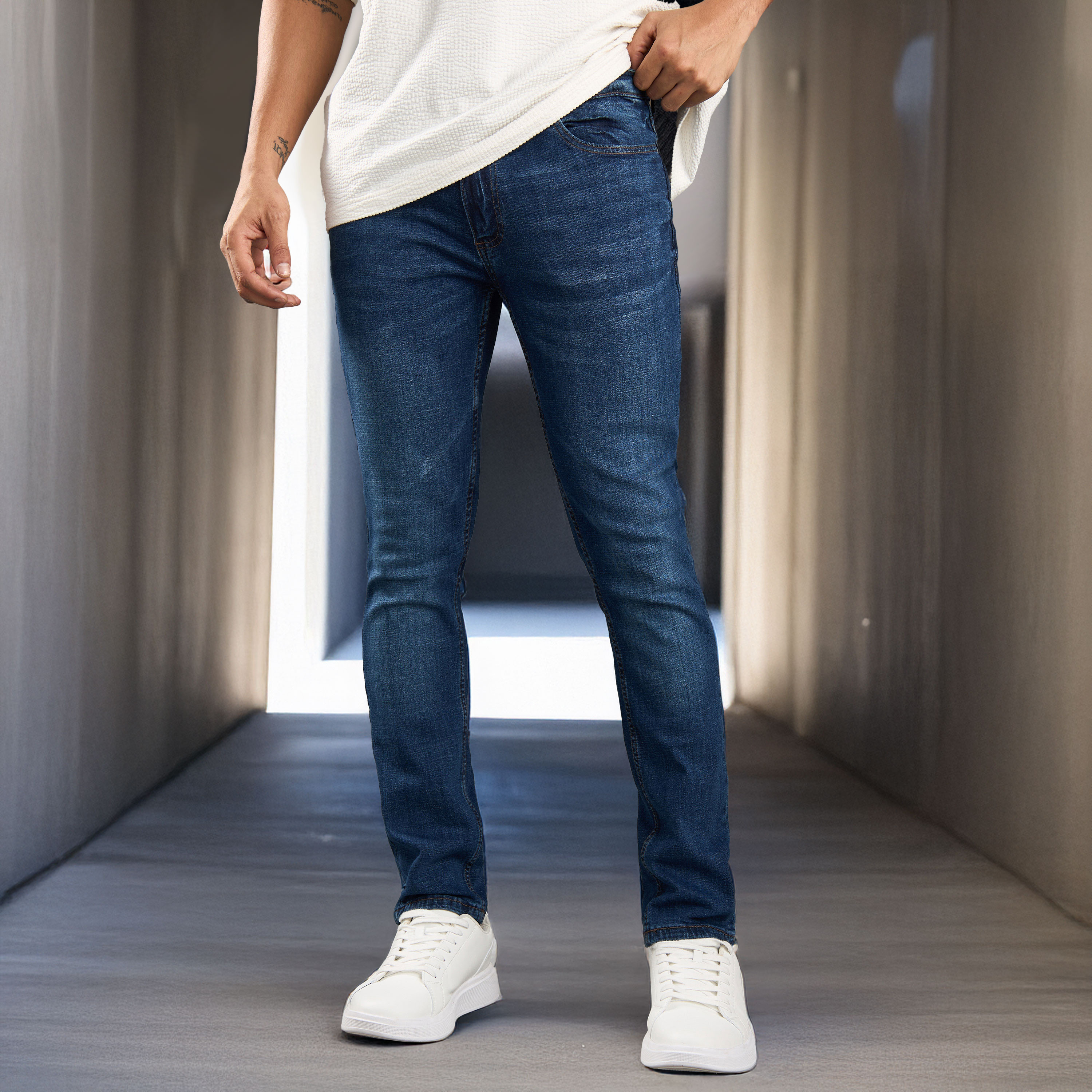 Shop Plain Skinny Fit Jeans Online | Max Qatar