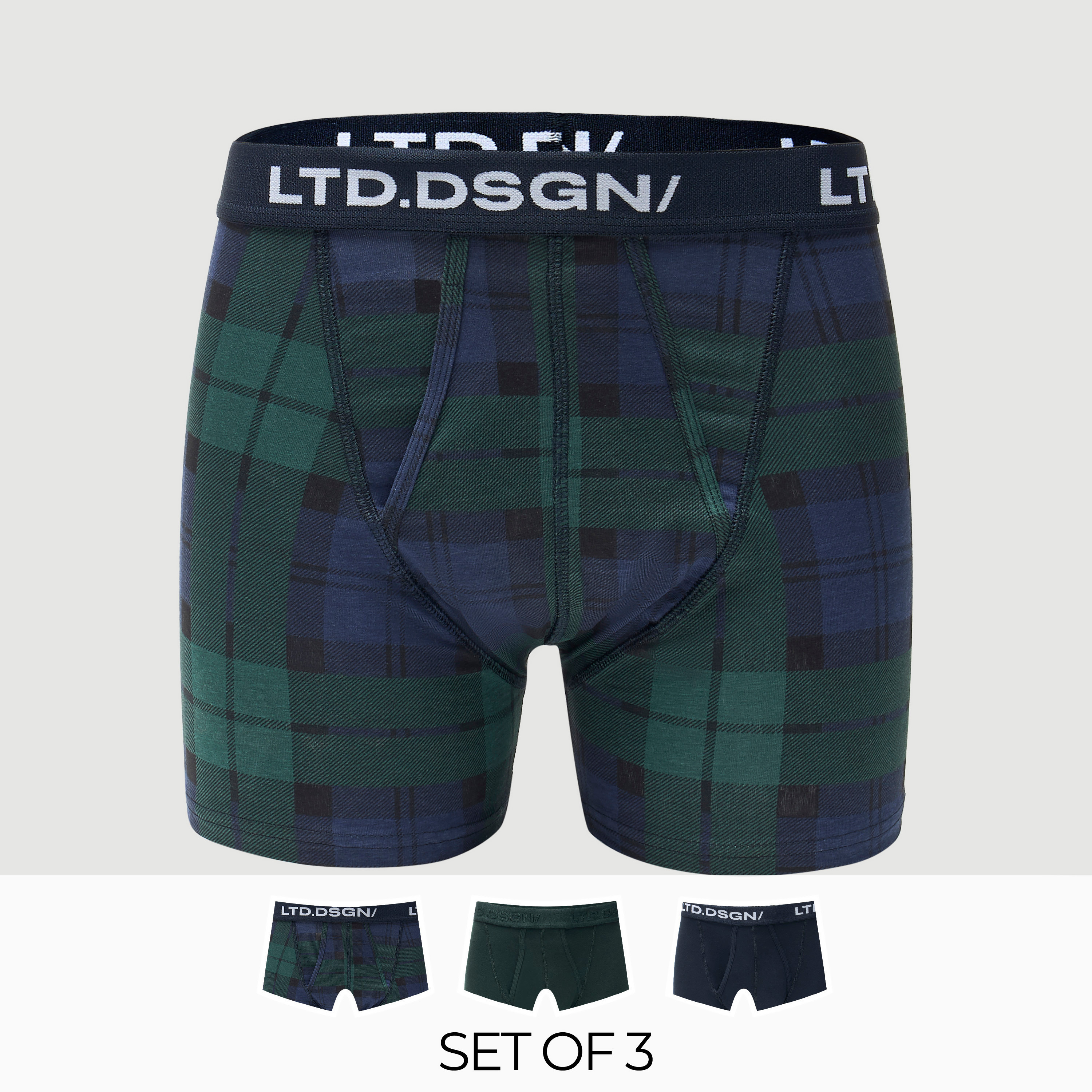 Shop Pack of 3 - Assorted Better Cotton A-Front Trunks Online | Max Bahrain