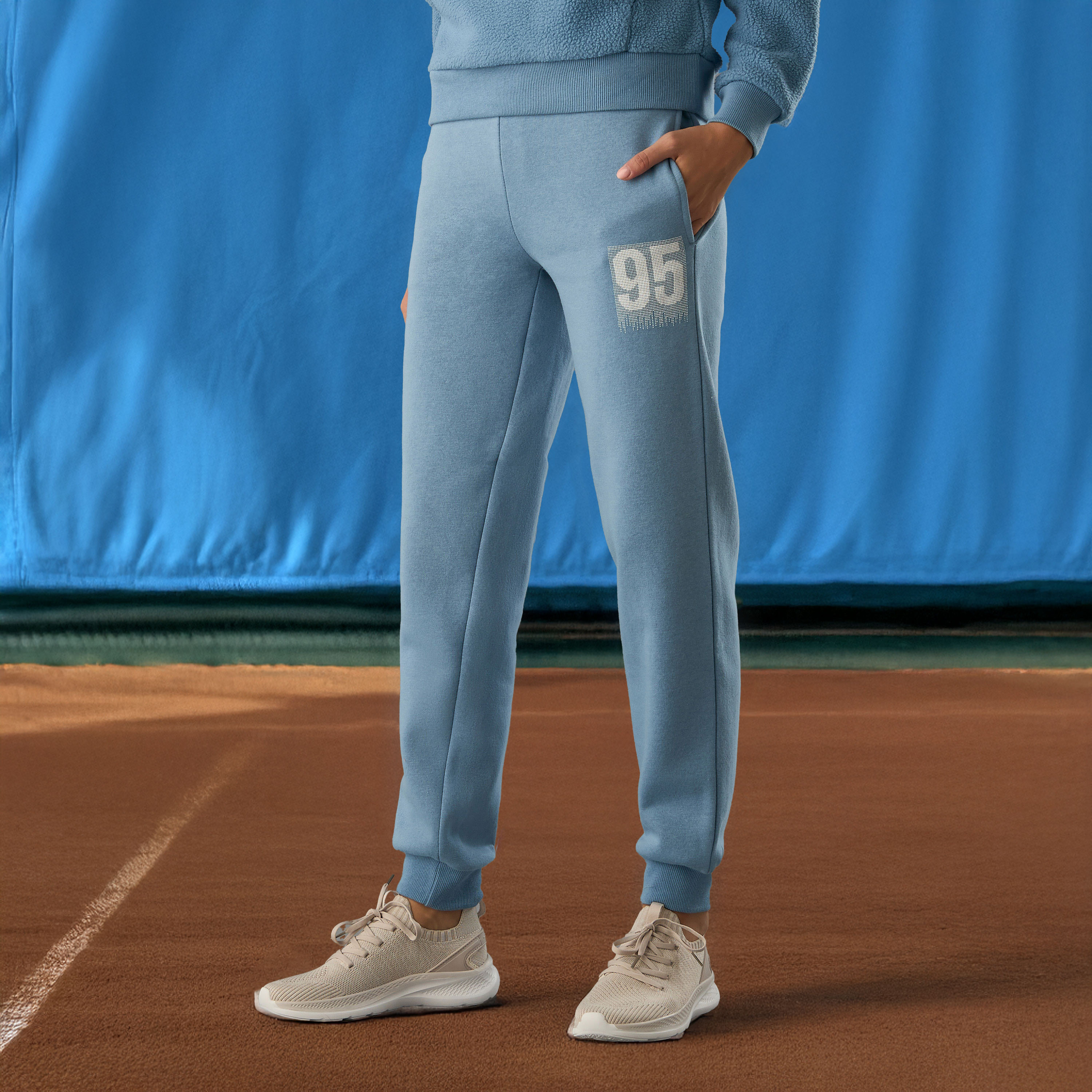 Shop Varsity Print Terry Fleece Joggers Online | Max Kuwait