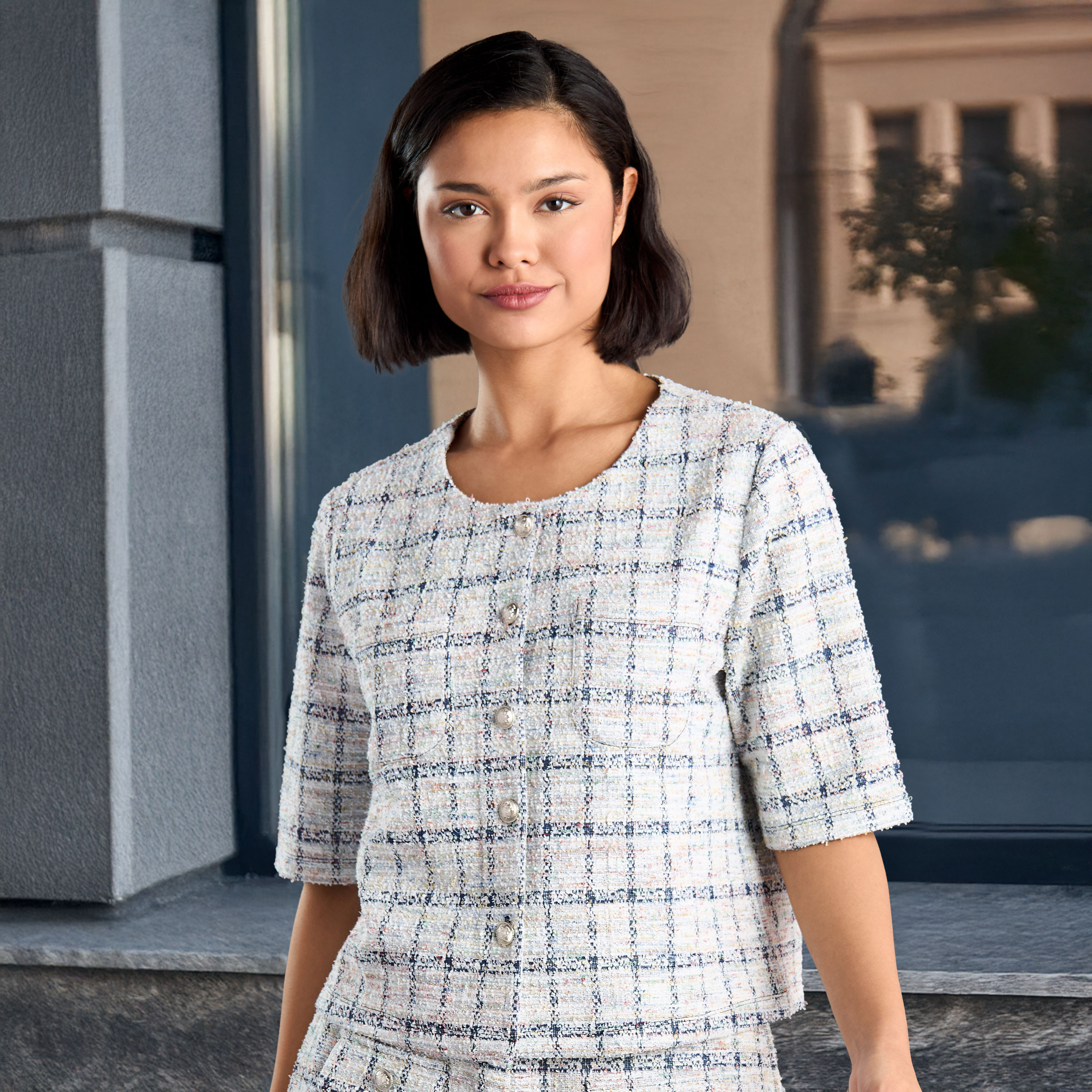 Shop Textured Tweed Jacket Online | Max KSA