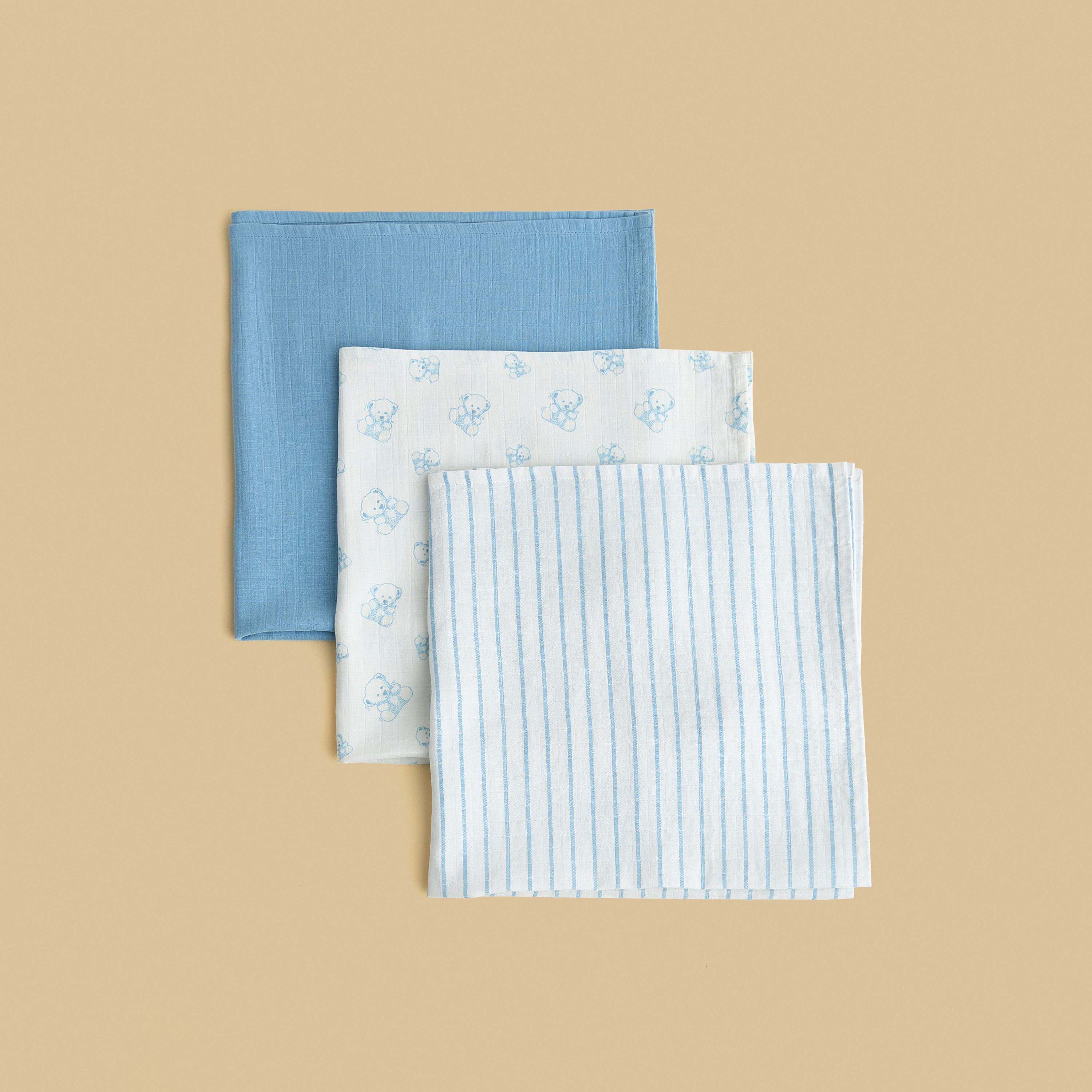 Shop Pack of 3 - Assorted Muslin Cloth Online | Max UAE