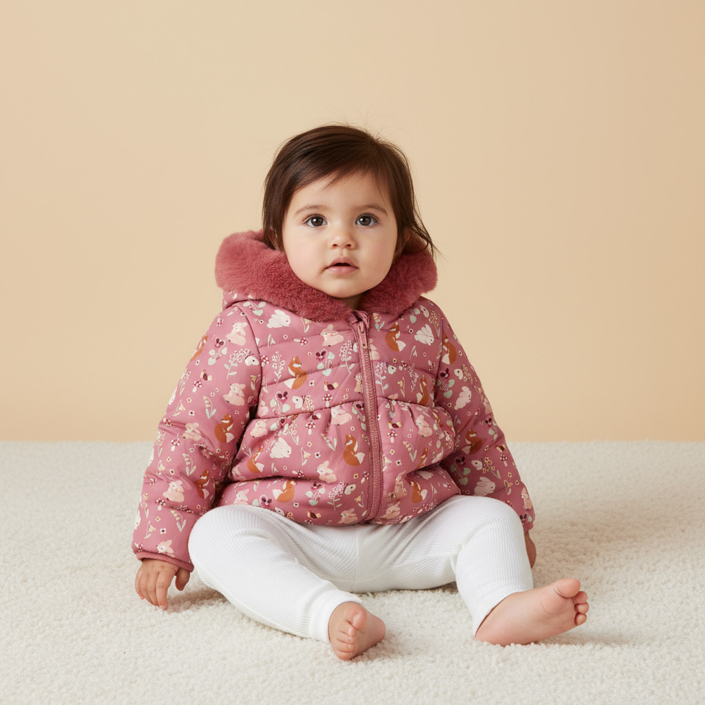 Shop Printed Hooded Puffer Jacket Online | Max Bahrain