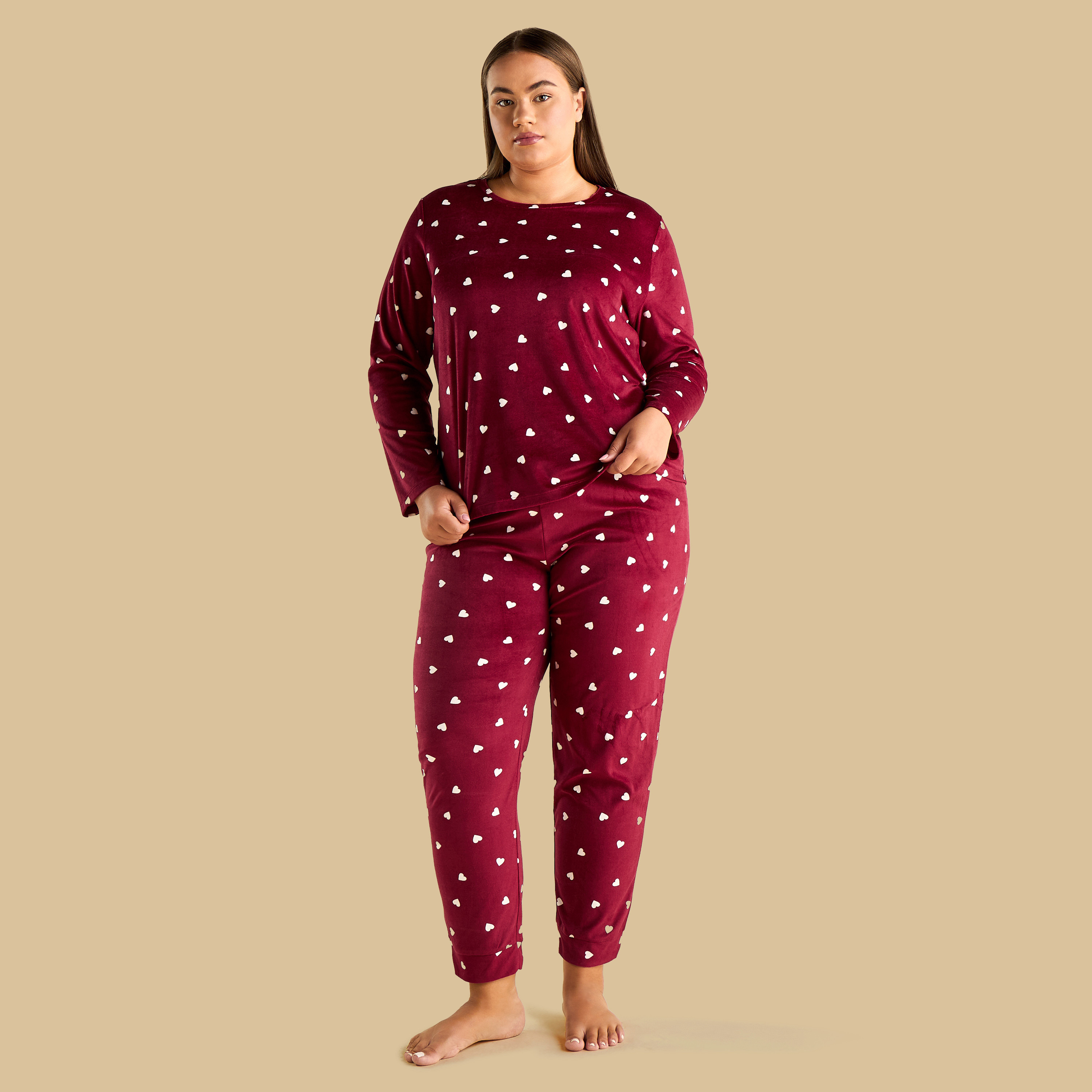 Shop Heart Print Pyjama Set Online | Max Kuwait