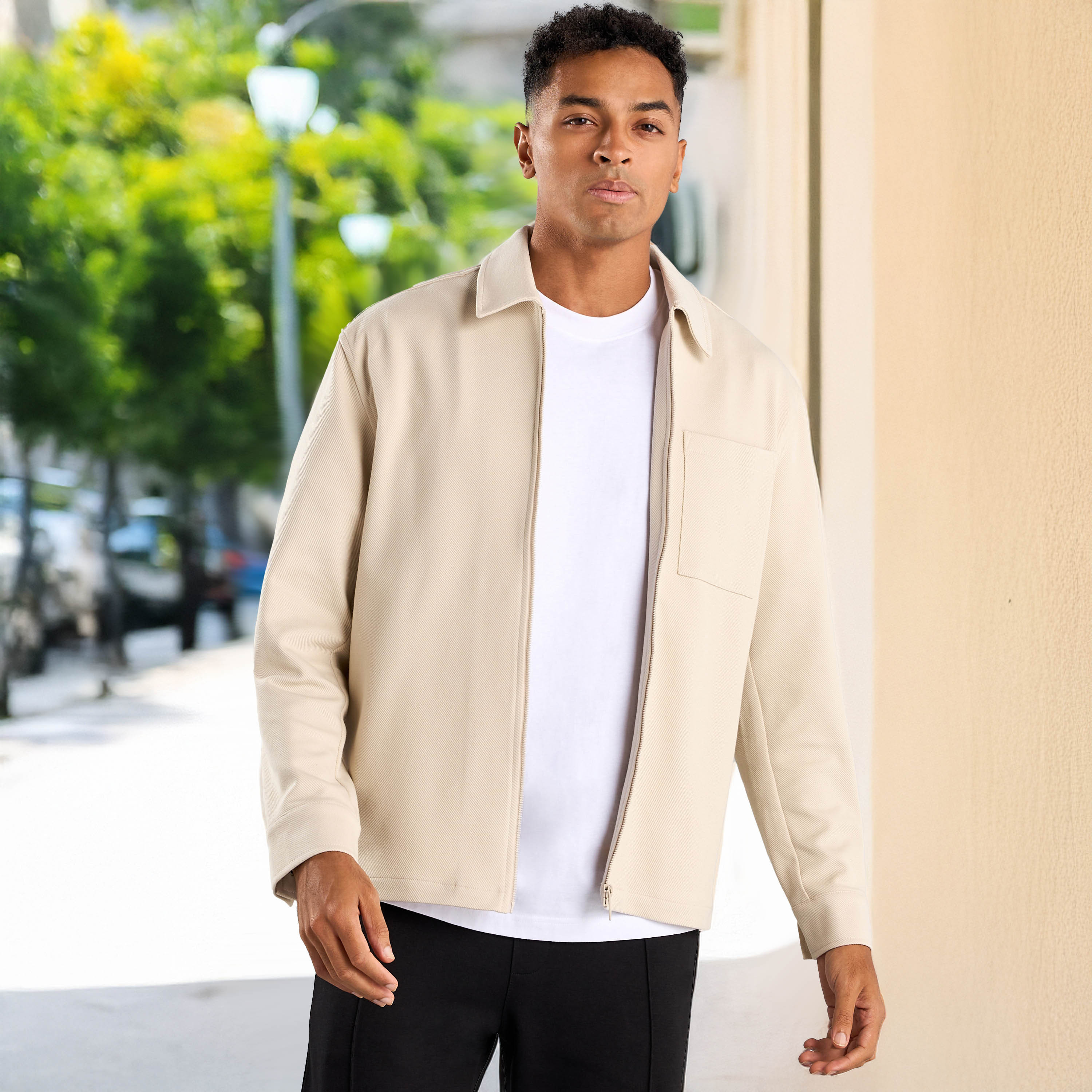 Shop Textured Shacket with Chest Pocket Online | Max UAE