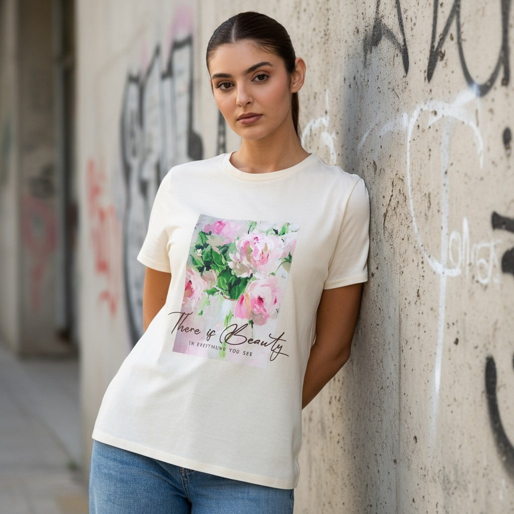 Shop Floral Print T-shirt Online | Max Kuwait