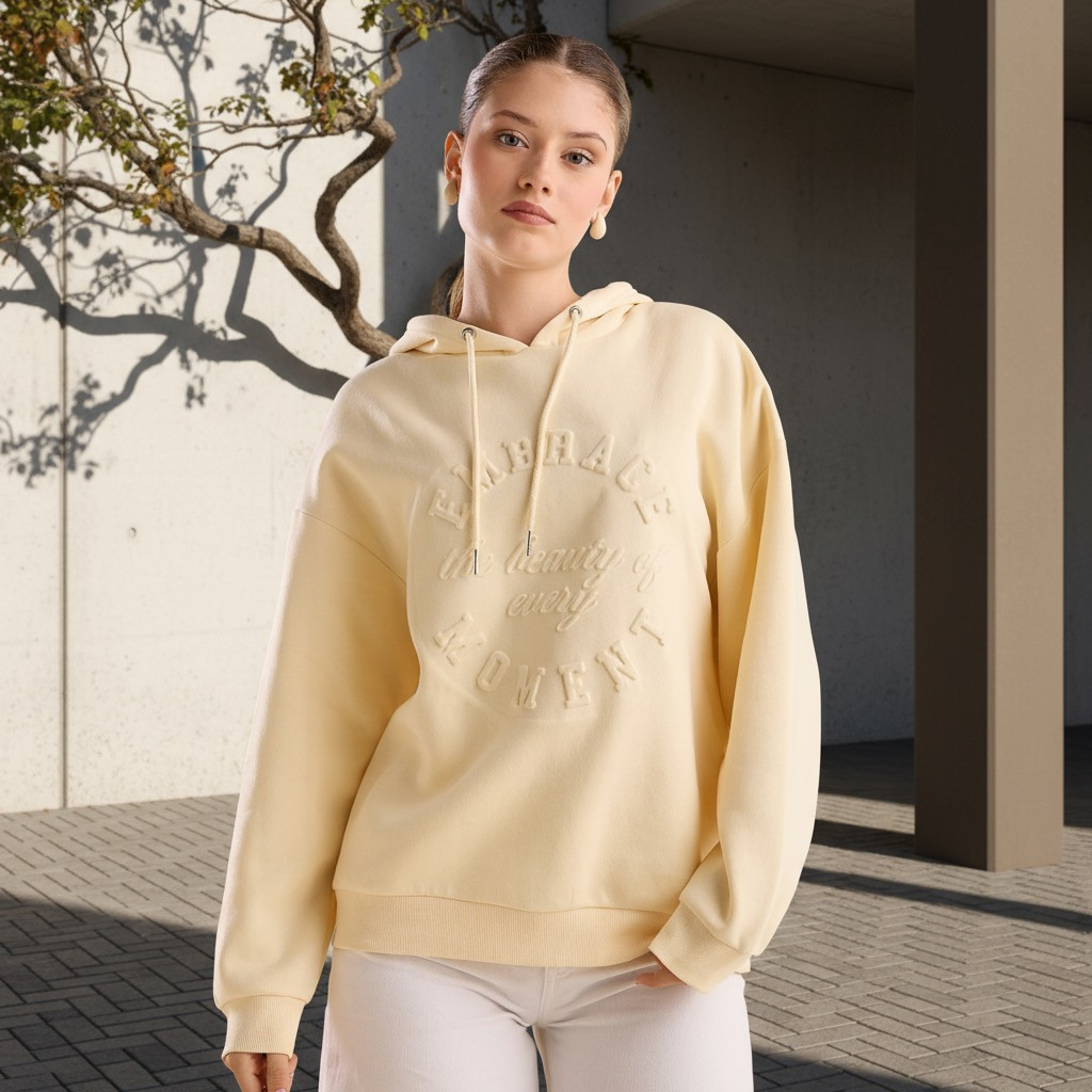Shop Embossed Print Hooded Sweatshirt Online | Max Bahrain