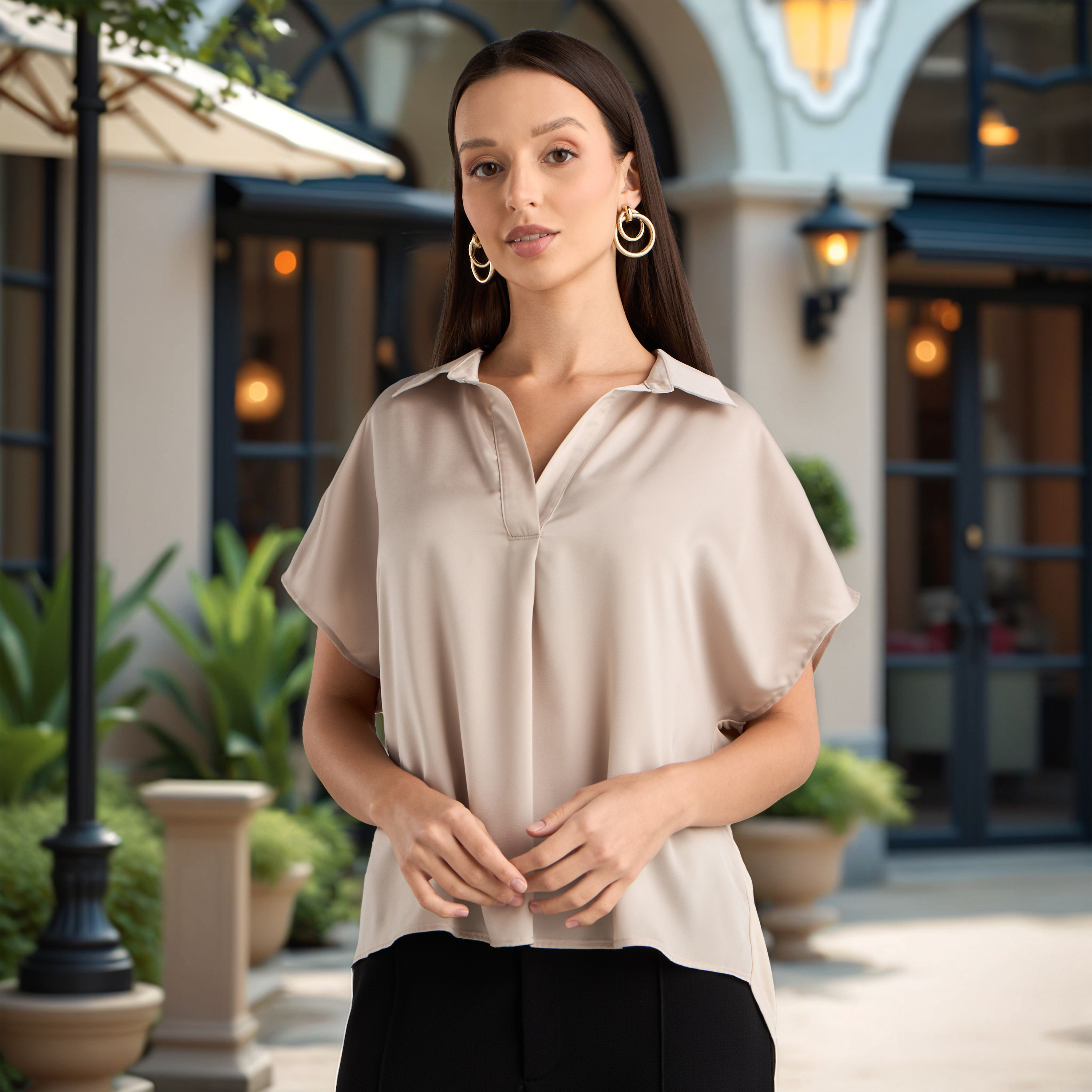 Shop Plain Top with Collar Online | Max UAE