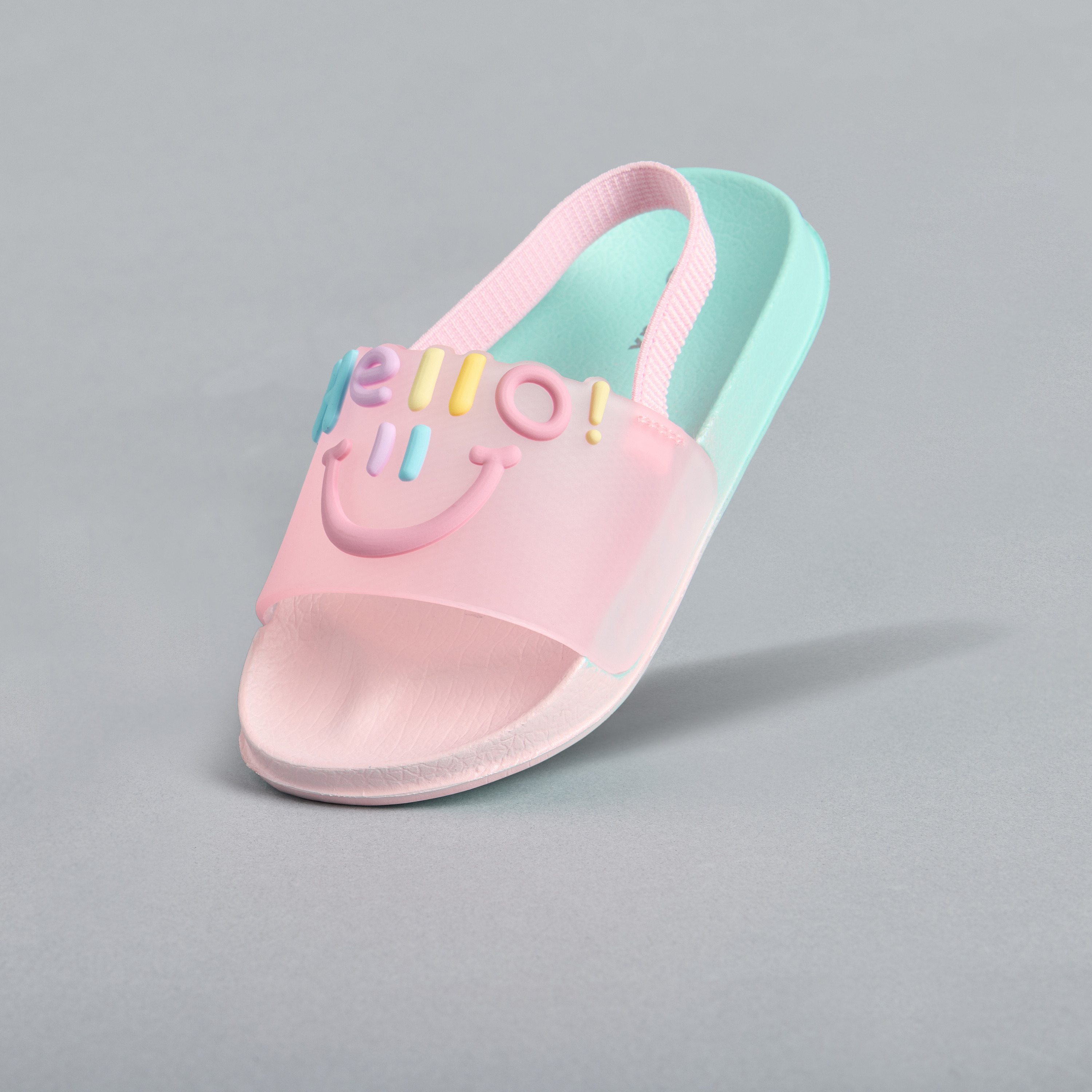 Shop Textured Slides with Elastic Strap Online | Max UAE