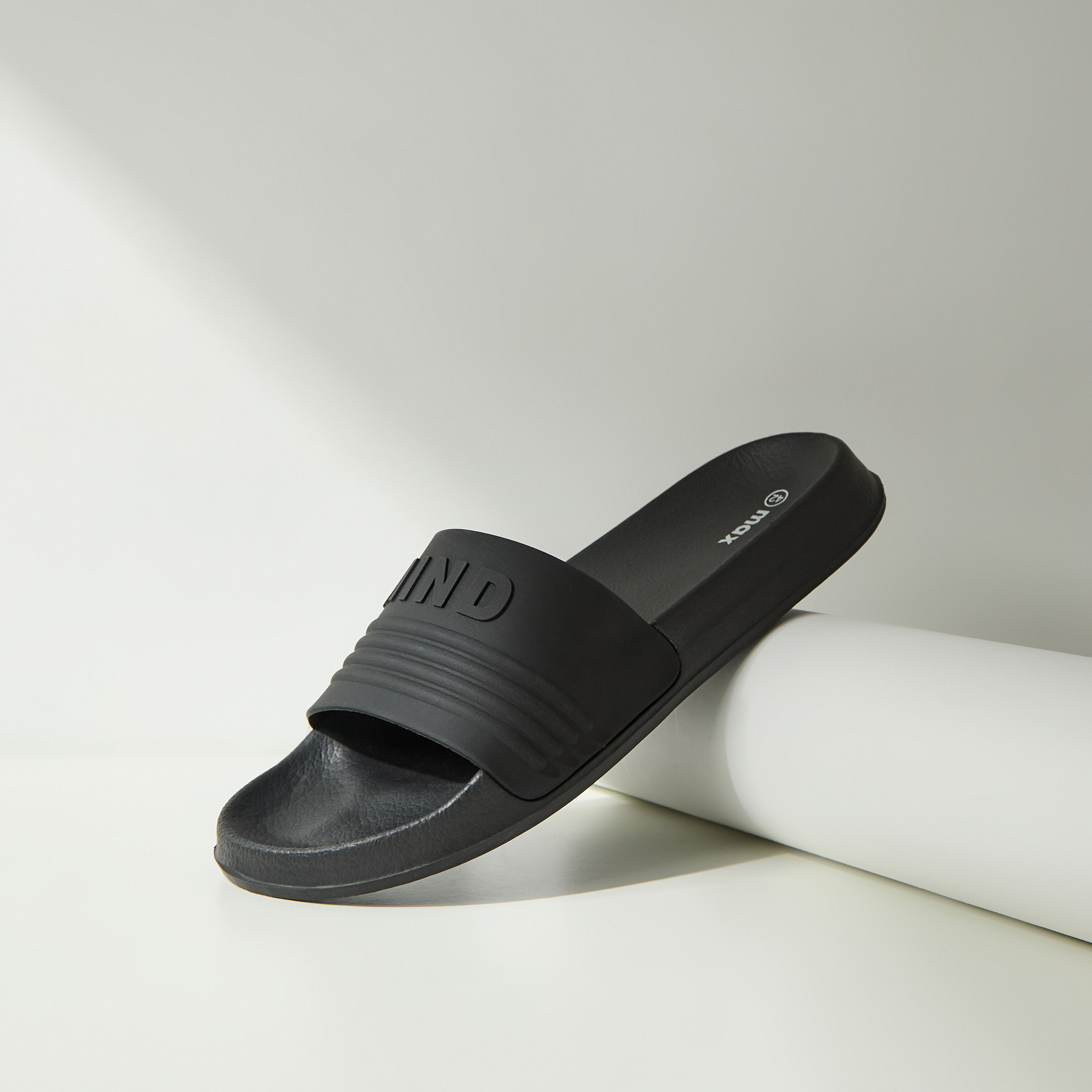 Shop Typography Embossed Beach Slippers Online | Max KSA