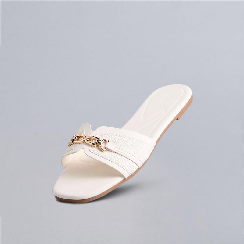 Shop Metal Accent Slip-On Flat Sandals Online | Max Kuwait