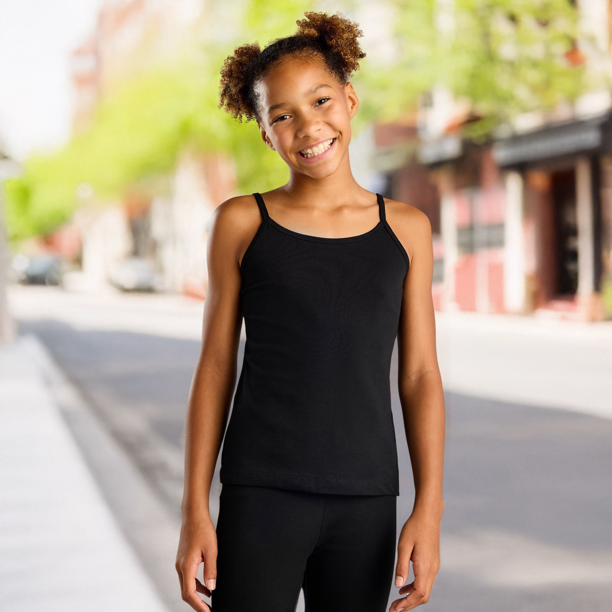 Shop Plain BCI Cotton Camisole with Straps and Scoop Neck Online | Max UAE