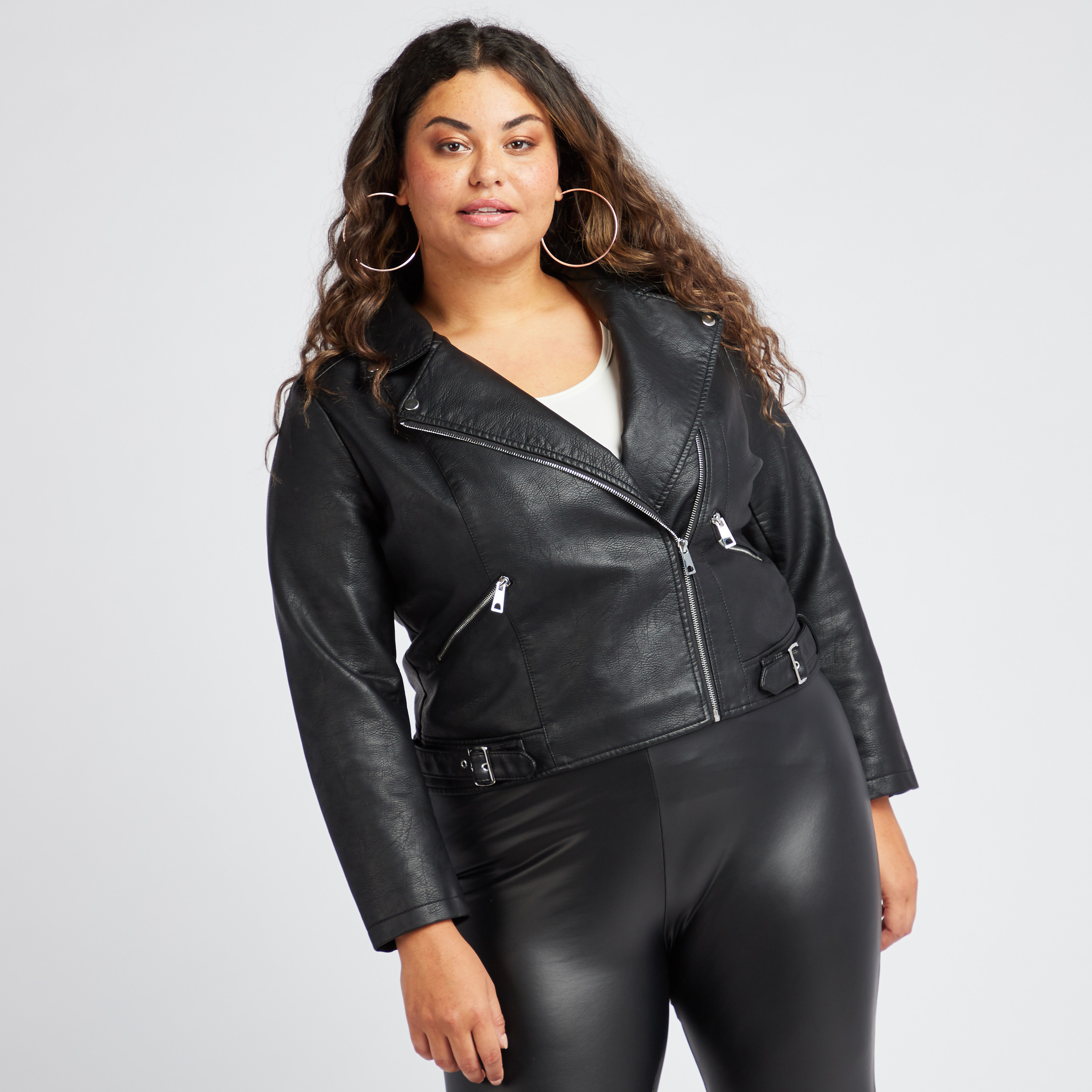 Curve Black Faux Leather Biker Jacket Wallis UK | atelier-yuwa.ciao.jp